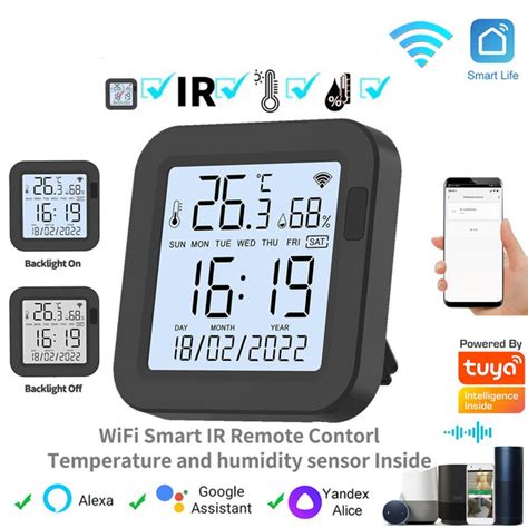 Универсальный ИК пульт Tuya Smart Wifi Датчик Температуры И Влажности Для Кондиционера