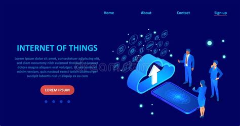 Vector Of A Smartphone Connected With Data Cloud Service And Synchronized With Other Devices And