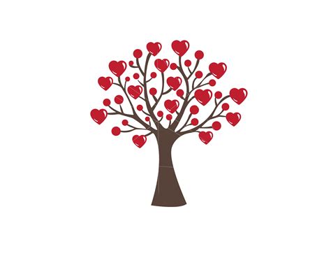Heart Tree SVG Tree Sticker Tree Clipart Tree Vinyl Decal Etsy