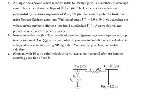 Solved A A Simple Bus Power System Is Shown In The Chegg
