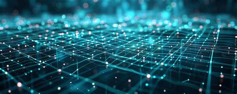 A Hightech Illustration Showcasing A Square Grid Intersecting Lines And Illuminated Dots