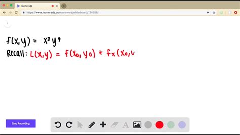 Find The Linearization L X Y Of The Function At Each Point F X Y X 3 Y 4 At A 1 1 B 0