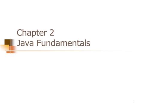 Ppt Chapter 2 Java Fundamentals Powerpoint Presentation Free