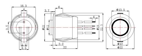 19MM New Waterproof Momentary 230V AC Push Button Switch