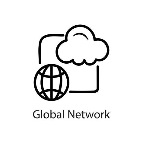 Global Network Outline Icon Design Illustration Data Symbol On White Background Eps 10 File