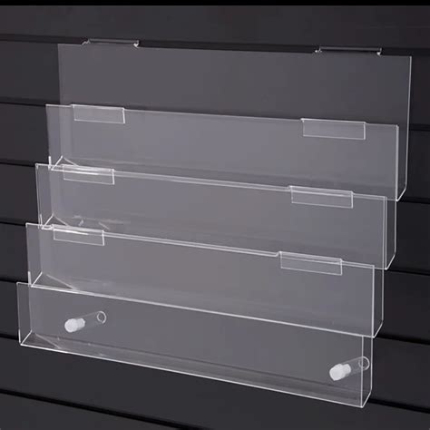 Slatwall Acrylic Greeting Card Holders Modern Display Racks