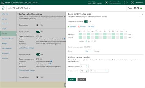 Enabling Backup Archiving Veeam Backup For Google Cloud User Guide