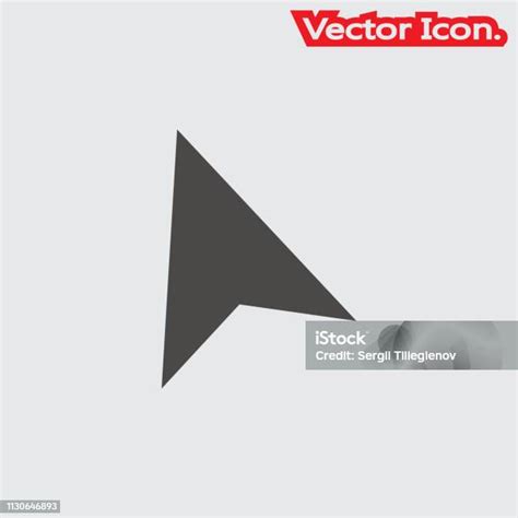 마우스 화살표 아이콘 고립 된 기호 및 응용 프로그램 웹 및 디지털 디자인에 대 한 평면 스타일 데이터에 대한 스톡 벡터 아트