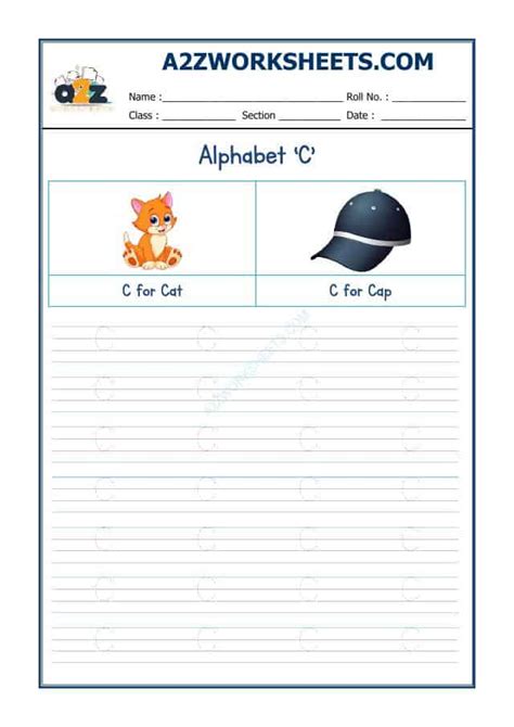 A2zworksheetsworksheet Of English Alphabet C Writing English