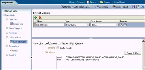Adding Parameters And Lists Of Values
