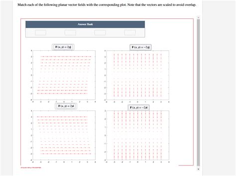 solved match each of ﻿the following planar vector fields