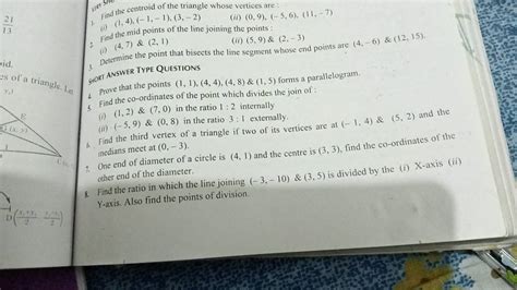 Find The Centroid Of The Triangle Whose Vertices Are 1 I 1 4 −1 −