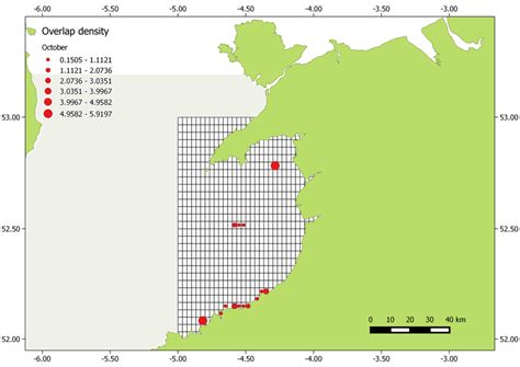 Map Of Overlap Density Count Per Km Corrected For Effort In October