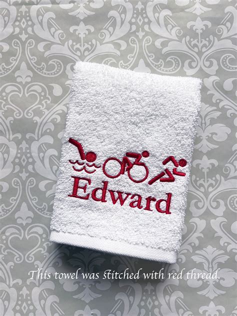 Personalized Triathlon Towel Embroidered Run Bike Swim T Etsy
