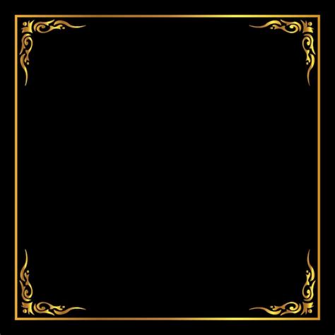 태국 빈티지 국경 황금 럭셔리 인증서 잡초 제거 프레임 프리미엄 벡터