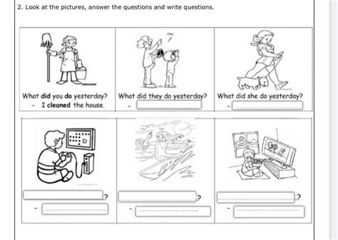 Look At The Pictures Answer The Questions And Write Questions