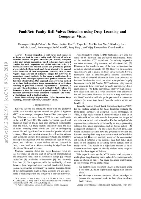 Pdf Faultnet Faulty Rail Valves Detection Using Deep Learning And
