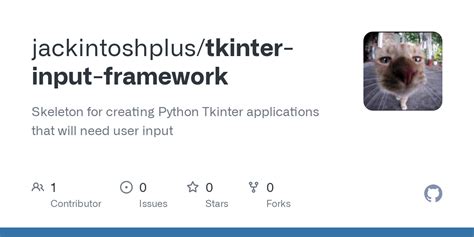 Github Jackintoshplus Tkinter Input Framework Skeleton For Creating