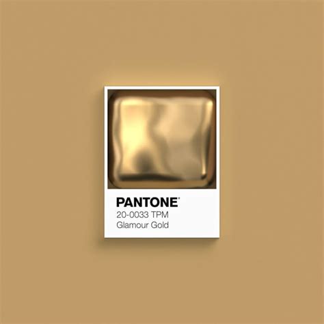 Pantone 20 0033 Tpm Glamour Gold Metallic Shimmers Color Swatch In 2023