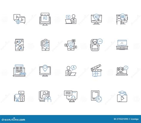Endorsement Line Icons Collection Approval Support Recommendation