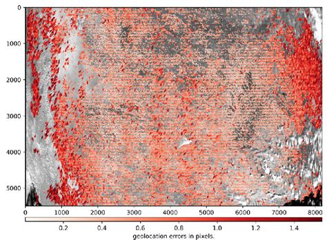 geolocation errors of mersi ii 250 m bands in the focal plane