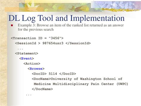 ppt an xml log standard and tool for digital library logging analysis
