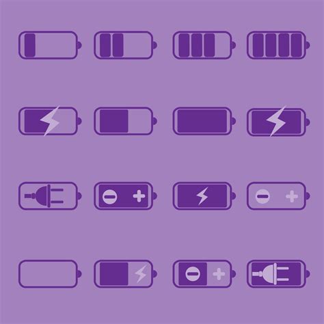 Battery Icon Set Battery Charging Battery Out In Battery Charging 10866604 Vector Art At Vecteezy