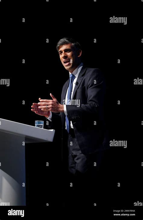 Prime Minister Rishi Sunak Delivers A Speech At The Welsh Conservatives Conference 2024 At