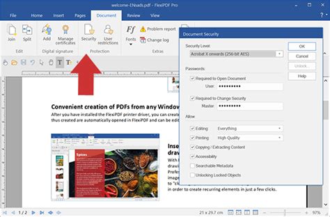 pdf security in flexipdf secures pdf content with pdf permissions