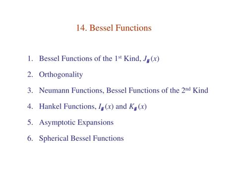 PPT Bessel Functions PowerPoint Presentation Free Download ID