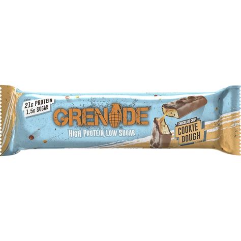 Grenade Chocolate Chip Cookie Dough Protein Bar 60g Woolworths