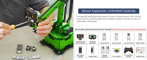 Lewansoul Robotic Arm Kit Maxarm For Esp32 Open Source