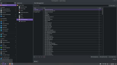 No Font Preview In System Settings In Kde With Wayland Plasma
