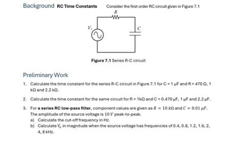 solved background rc time constantsconsider the first order