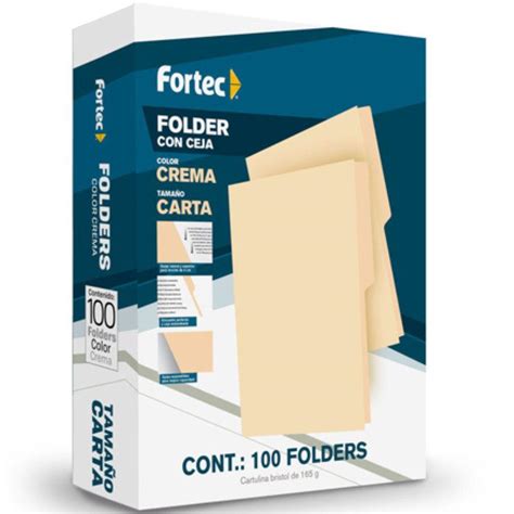 Folder Económico Fortec Carta Fcc 21 Crema Caja 100 Colmeneroshop