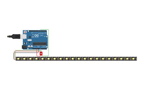 Circuit Design Led Strip Tinkercad