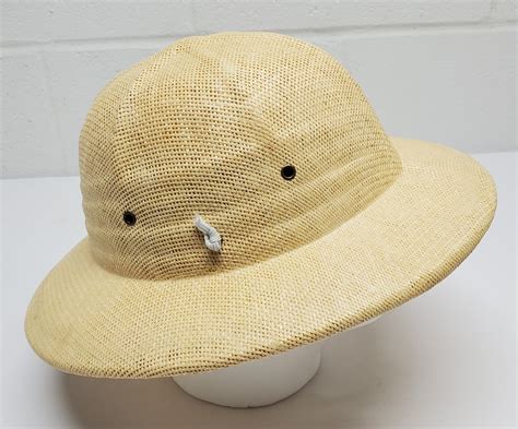 Jacobson Company Mens Straw Pith Helmet Safari Tan H Gem