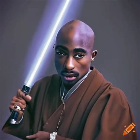 Tupac Shakur As Jedi Master Mace Windu On Craiyon