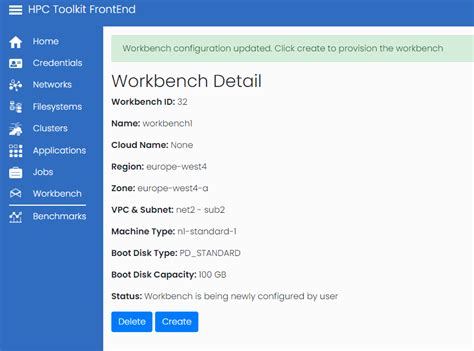 Workbench User Guide Open Front End