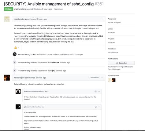 repost of the security issues · issue 371 · matrix org · github