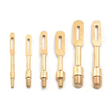 Solid Brass Gun Cleaning Jag Patch Holder 6 Pack For Rifle Pistol