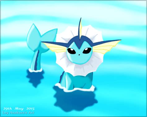 Vaporeon Loves Water [fan Art] By Leyasakura On Deviantart
