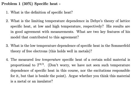 Solved 2 What Is The Limiting Temperature Dependence In