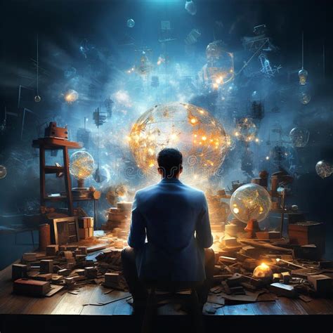 Creative And Thinking Process In Businessman Mind Ability Stock Illustration Illustration Of