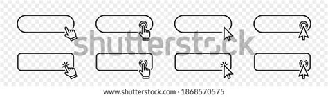 Click Cursor Set Button Hand Pointer Stock Vector Royalty Free