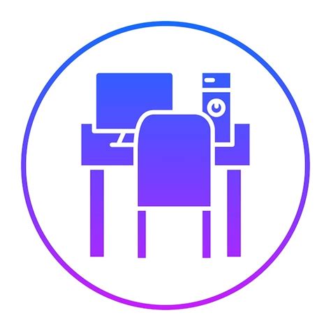 Premium Vector Computer Table Vector Illustration