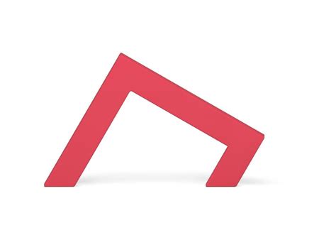 Abstract Angular Red Geometric Arch Irregular Presentation Stand With