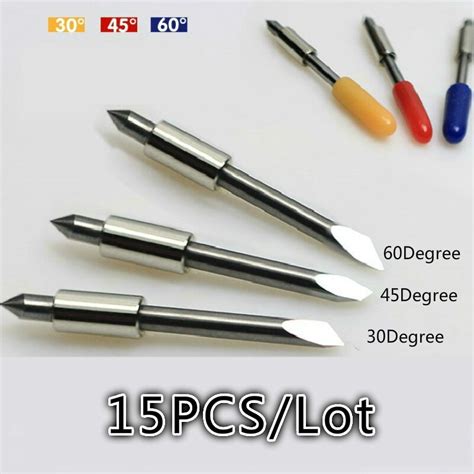 Kztech 15pcs 30 45 60 Degree Vinyl Cutter Blade Fo Grandado