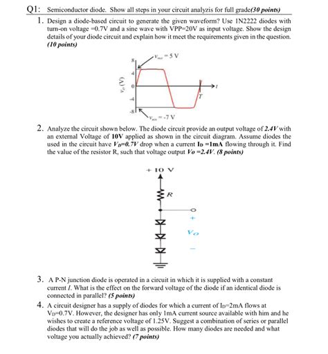 Solved Q Semiconductor Diode Show All Steps In Your Chegg Com