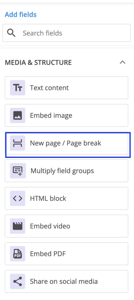 How To Create Multi Page Forms 123formbuilder Help